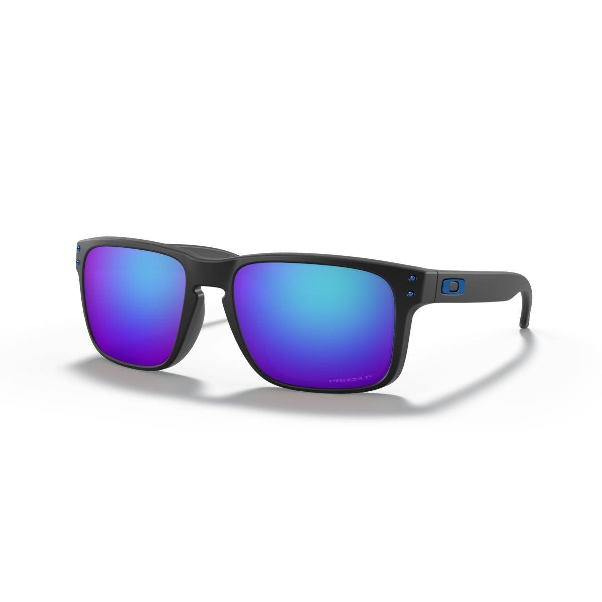 Oakley Holbrook (Low Bridge Fit) Matte Black/Prizm Sapphire Polarized ...